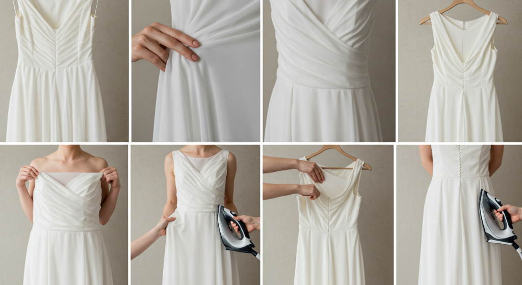Tips to Get Creases Out of a Chiffon Wedding Dress